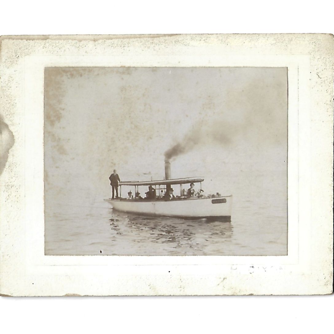 Boat on Water Cabinet Card - Parry's Vintage