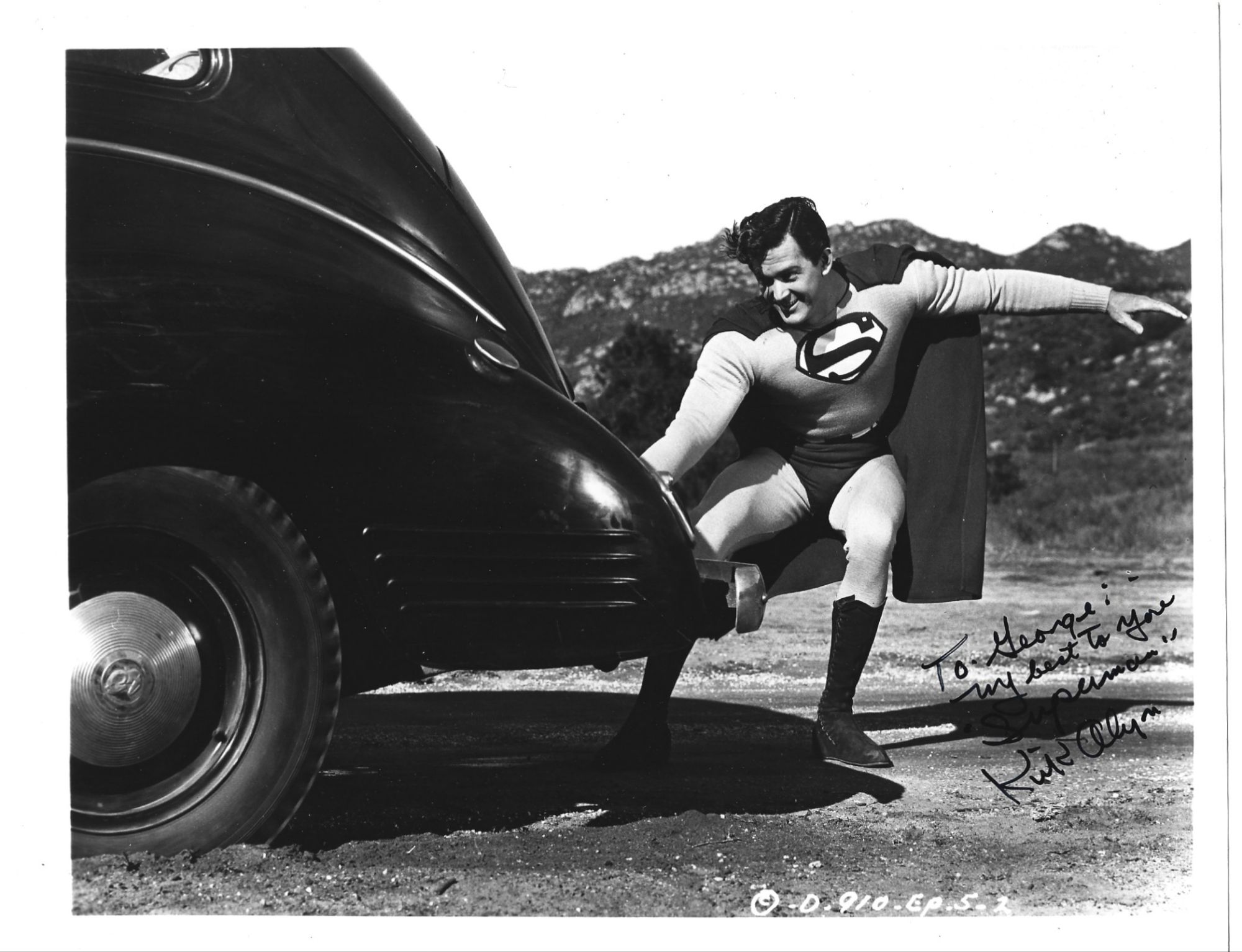 Kirk Alyn Signed Superman Press Photo - Parry's Vintage