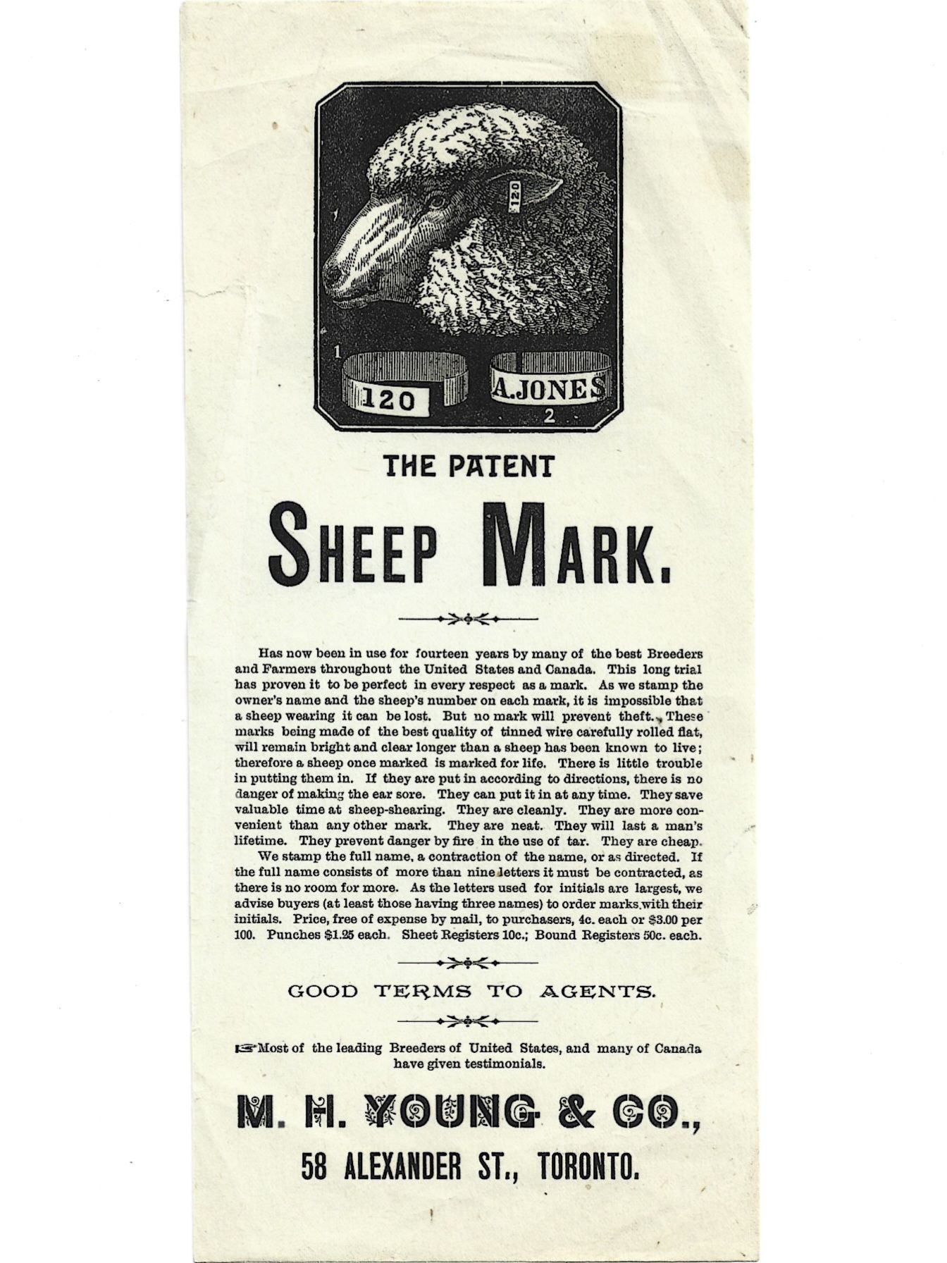 The Patent Sheep Mark Flyer - Toronto ON - Parry's Vintage