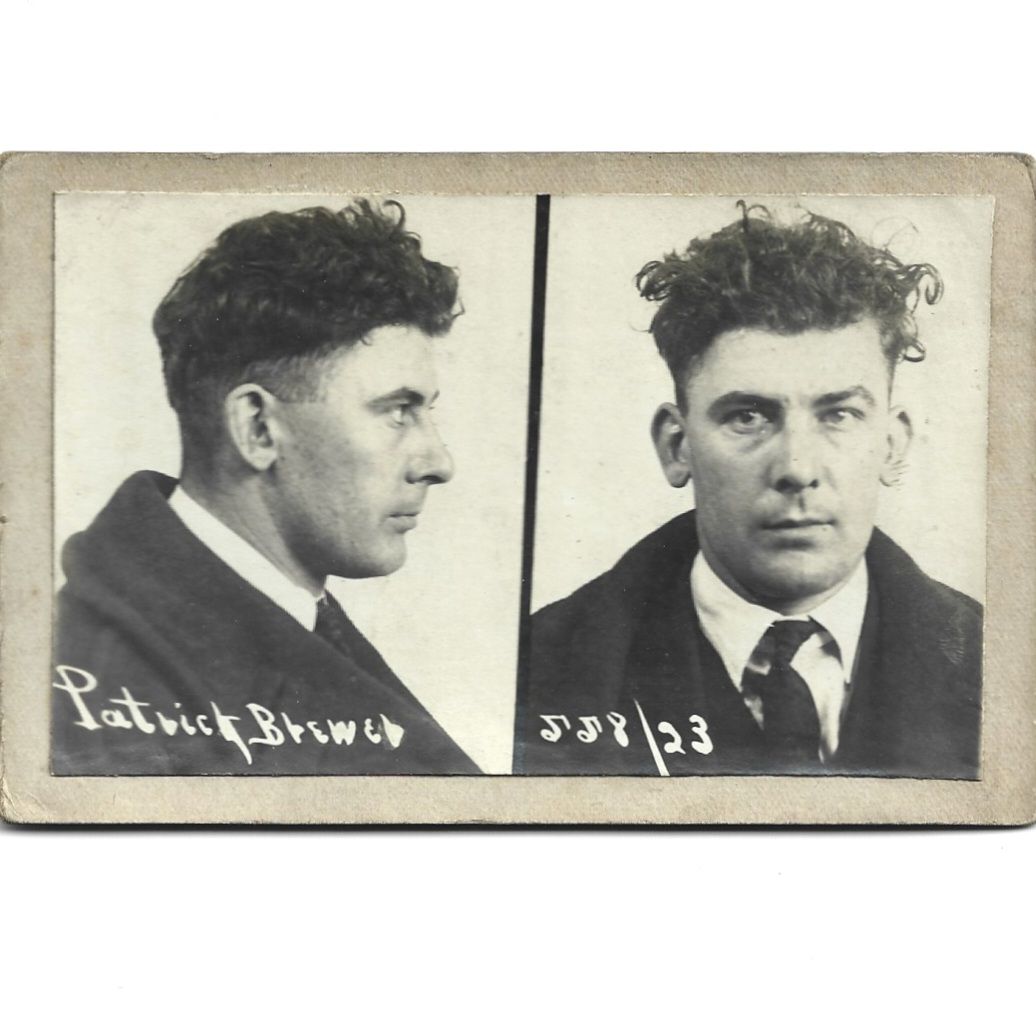 1923 Toronto Police Dept. Booking Sheet - Parry's Vintage