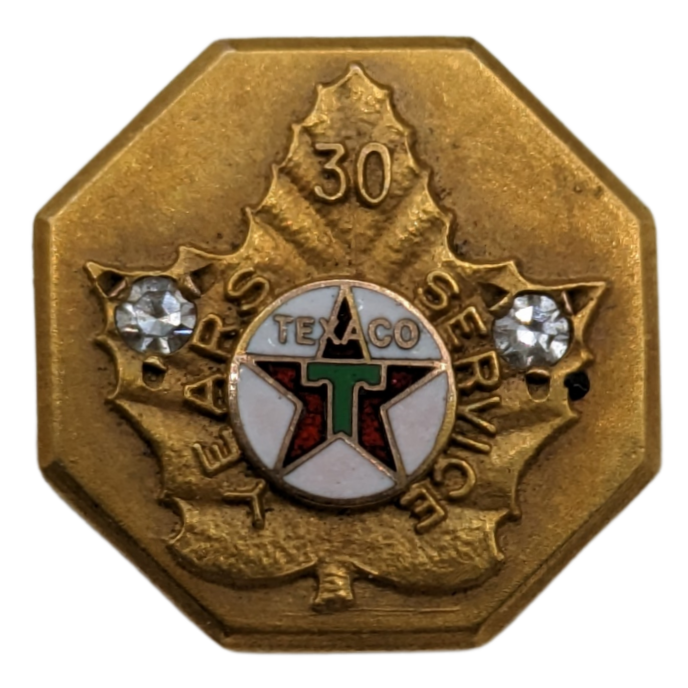 Texaco 30 Years of Service 10k Gold Pin - Parry's Vintage