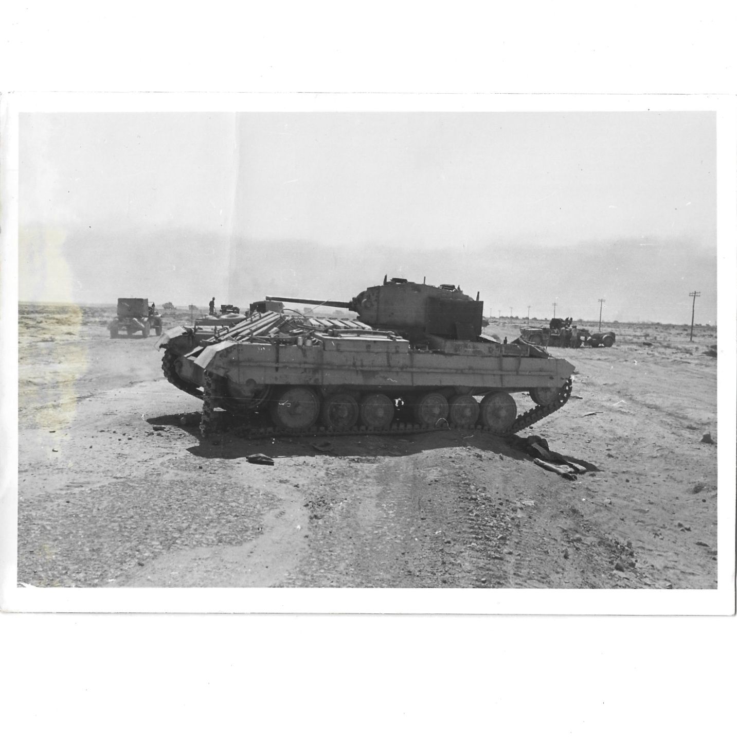 Military Photograph - Disabled Tank - Parry's Vintage