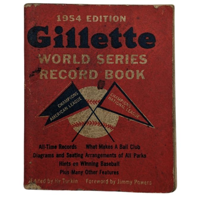 1954 Gillette World Series Record Book - Parry's Vintage