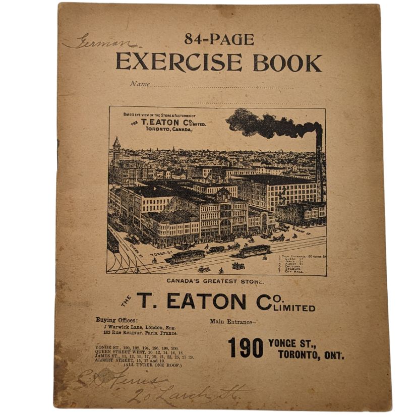 The T. Eaton Co. Ltd. Exercise Book - Parry's Vintage