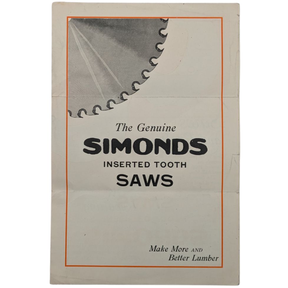 Simonds Canada Saw Co. Brochure - Parry's Vintage