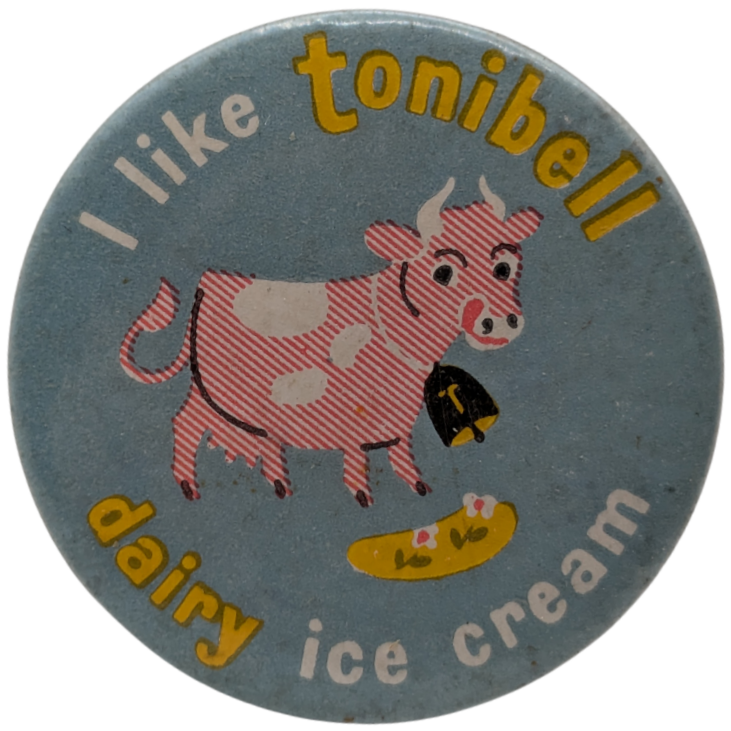 Tonibell Dairy Ice Cream Pinback - Parry's Vintage