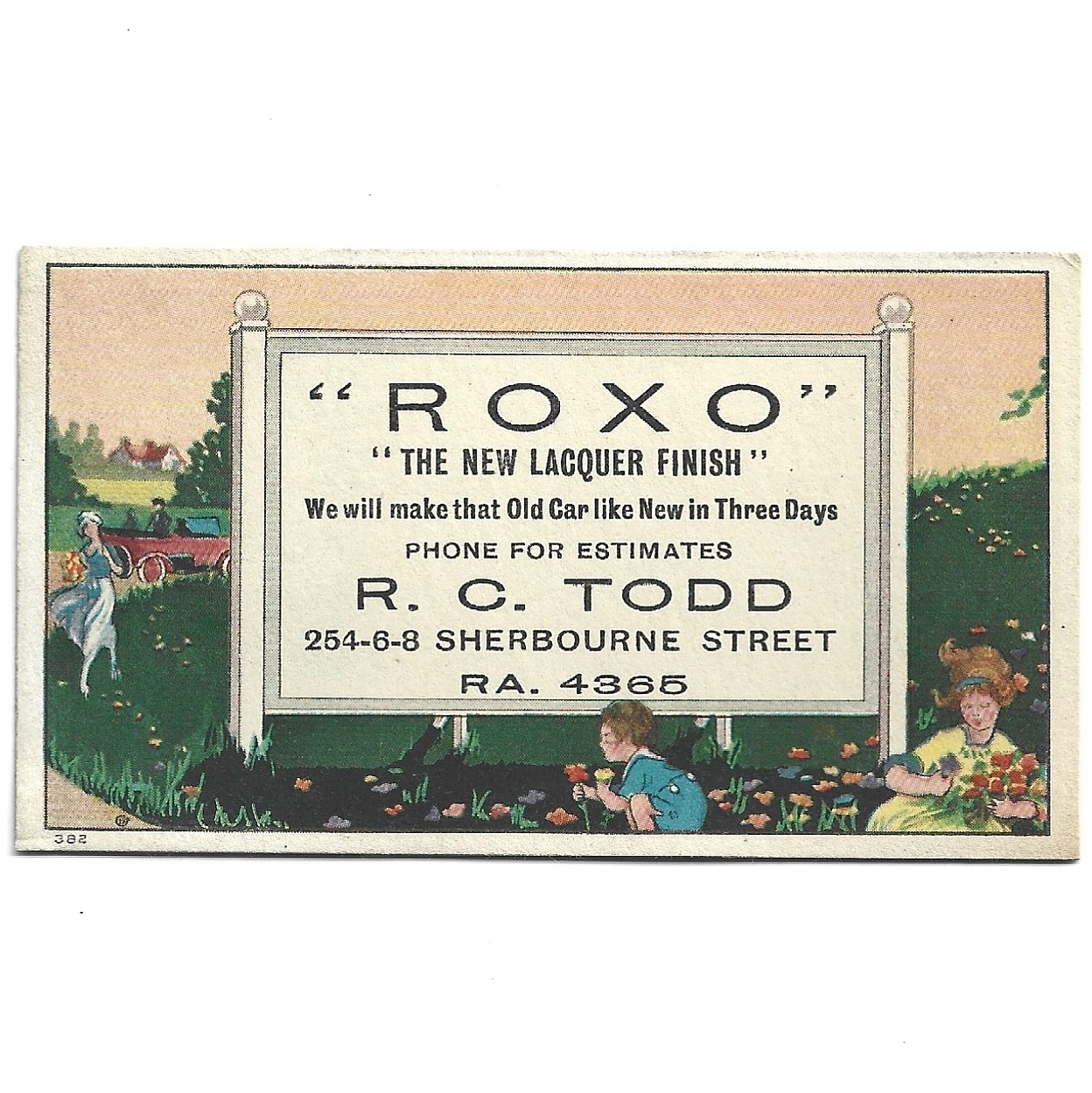 R. C. Todd Roxo Trade Card - Parry's Vintage