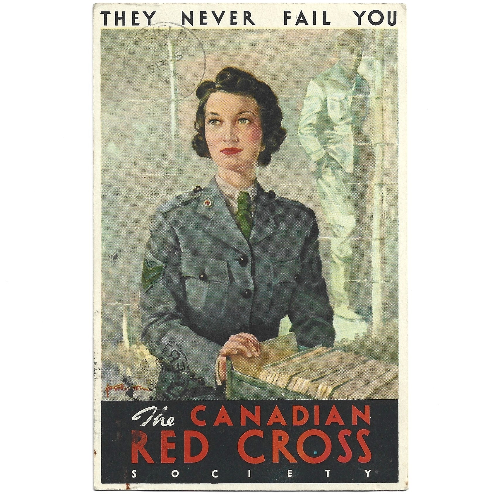 WWII Canadian Red Cross Society Postcard - Parry's Vintage