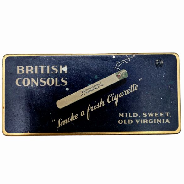 British Consols Cigarettes Tin - Parry's Vintage