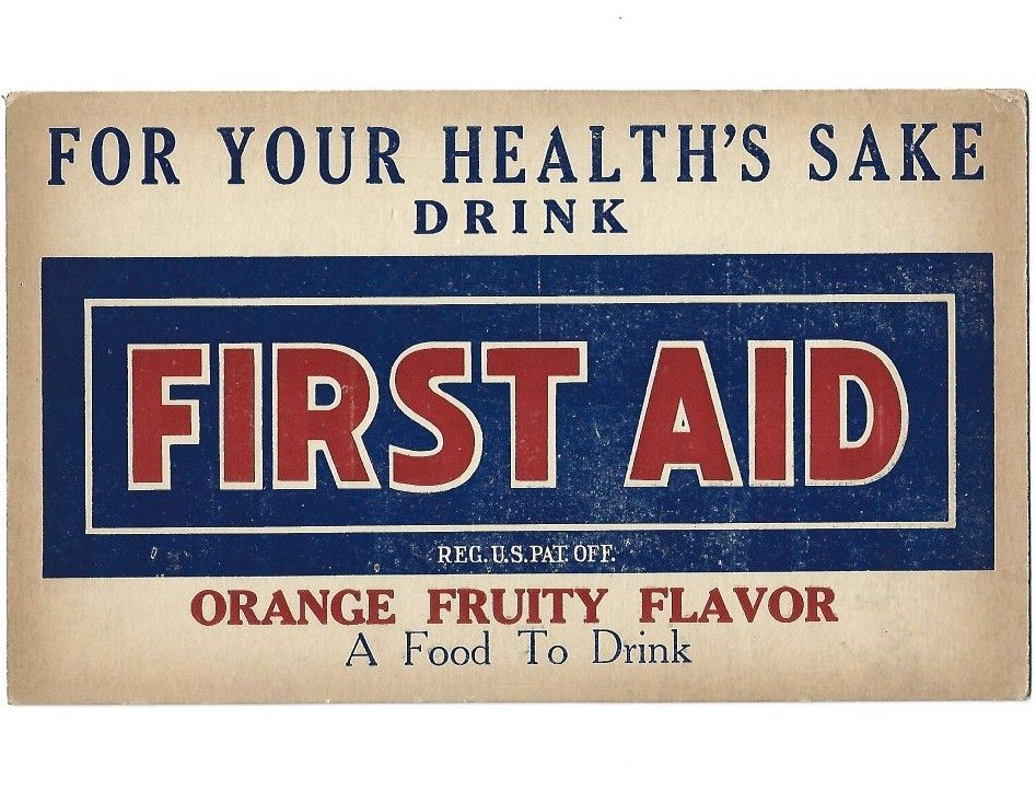 First Aid Orange Fruity Flavor Advertisement - Parry's Vintage