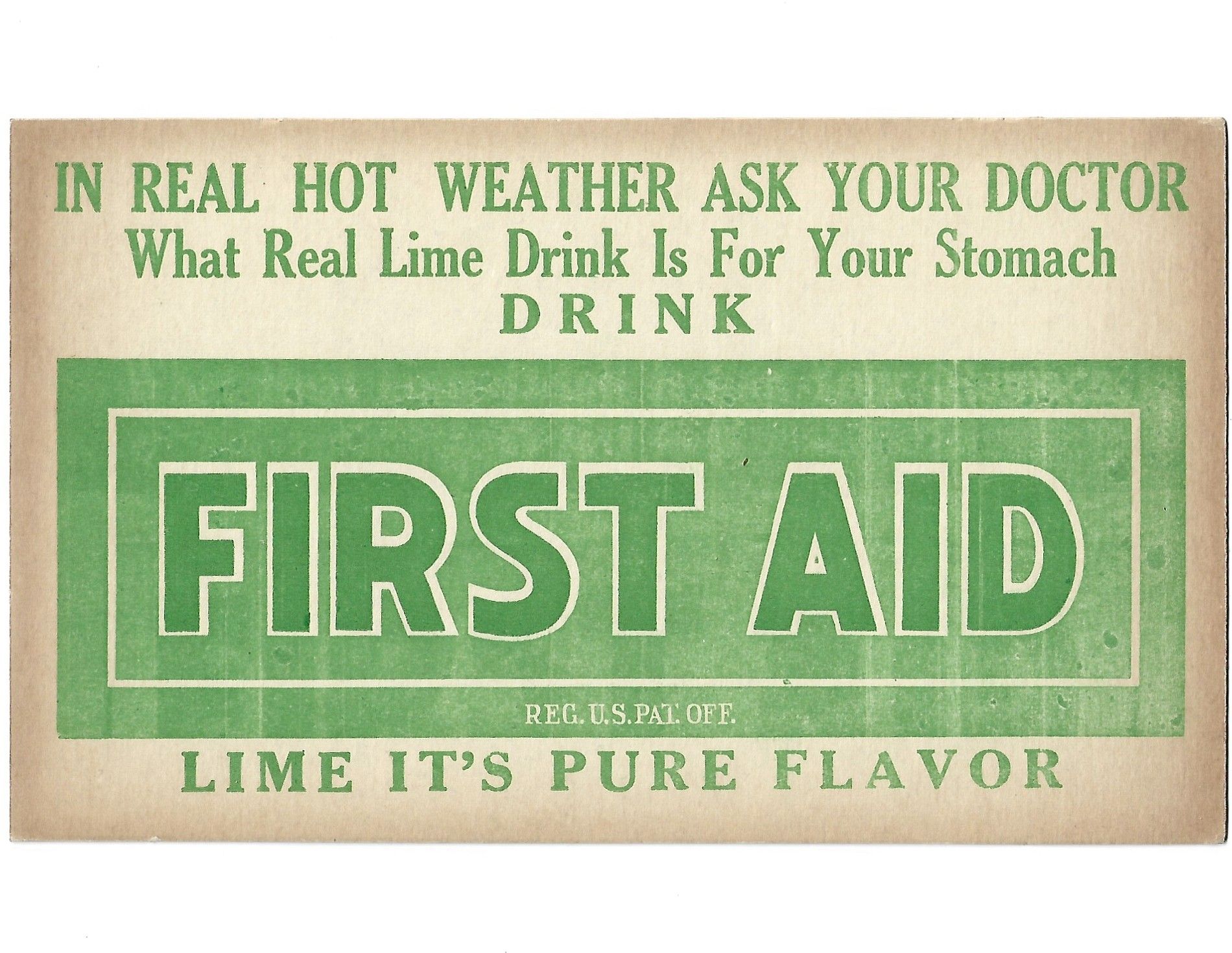 First Aid Lime Advertisement - Parry's Vintage