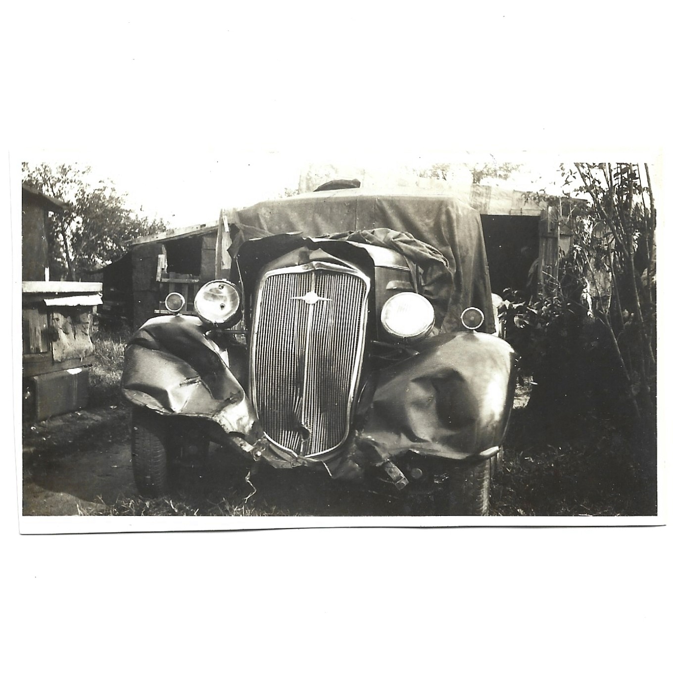1936 Chevrolet Truck Crash Photograph - Parry's Vintage