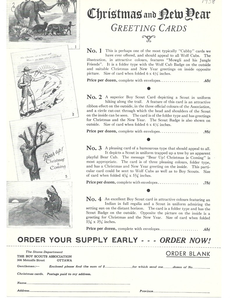 1938 Boy Scouts Association Order Form - Parry's Vintage