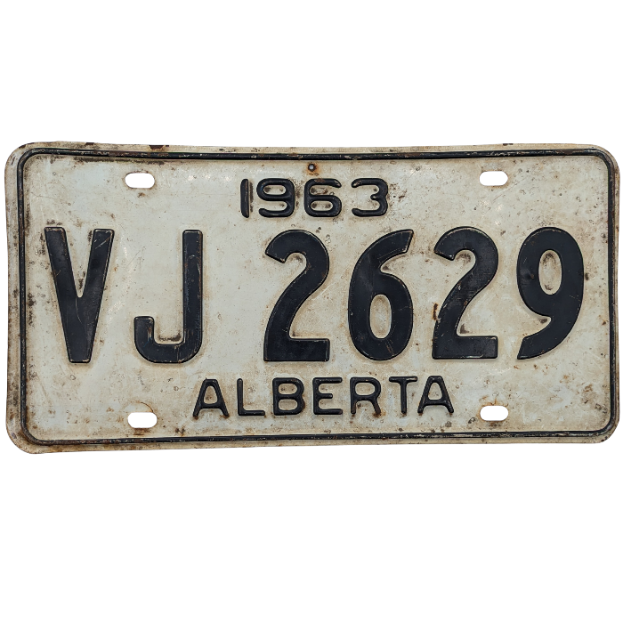 1963 Alberta License Plate - Parry's Vintage