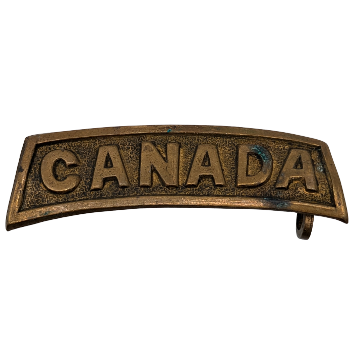 WWI CEF Canada Shoulder Title Badge - Parry's Vintage