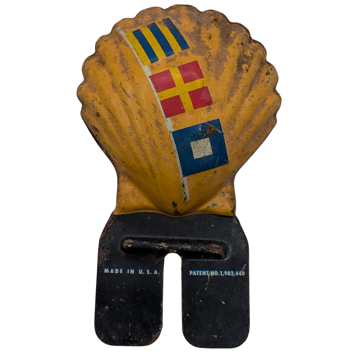 Shell Clamshell License Plate Topper - Parry's Vintage