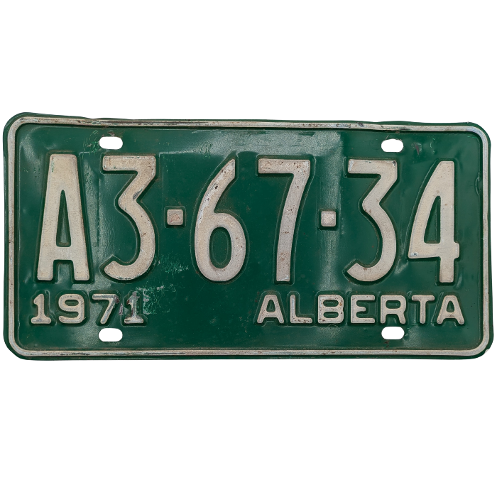 1971 Alberta License Plate - Parry's Vintage