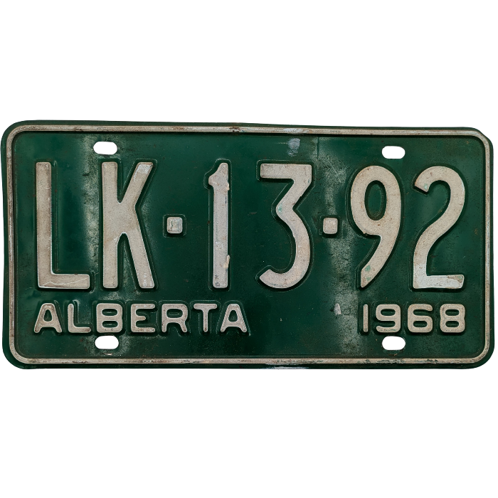 1968 Alberta License Plate - Parry's Vintage