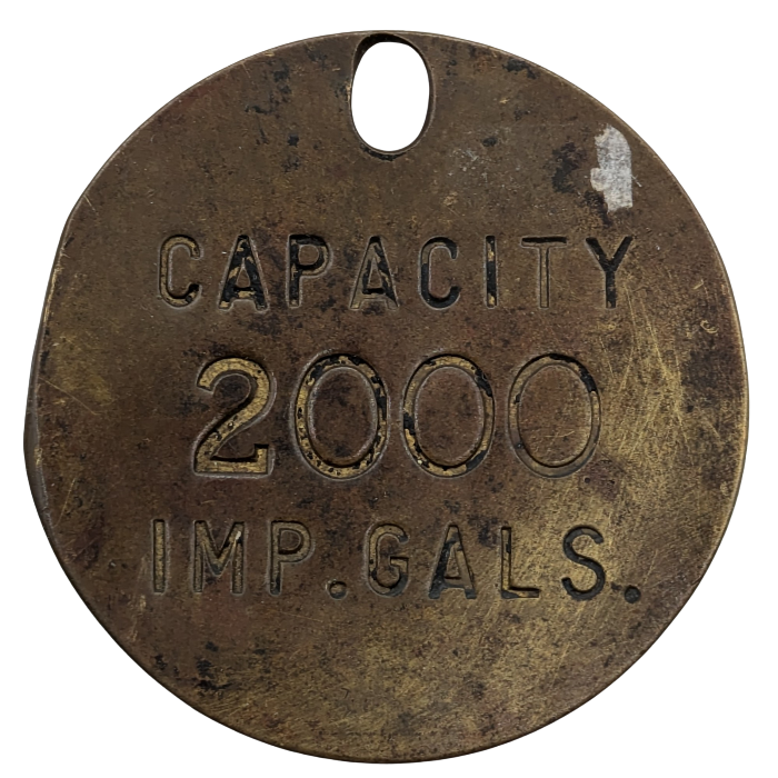Brass Gas Pump Tag - Parry's Vintage