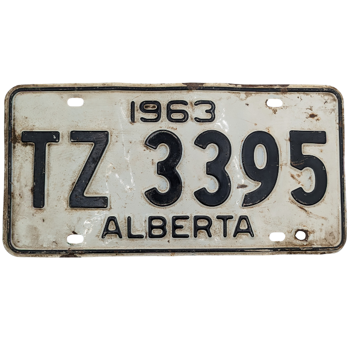 1963 Alberta License Plate - Parry's Vintage