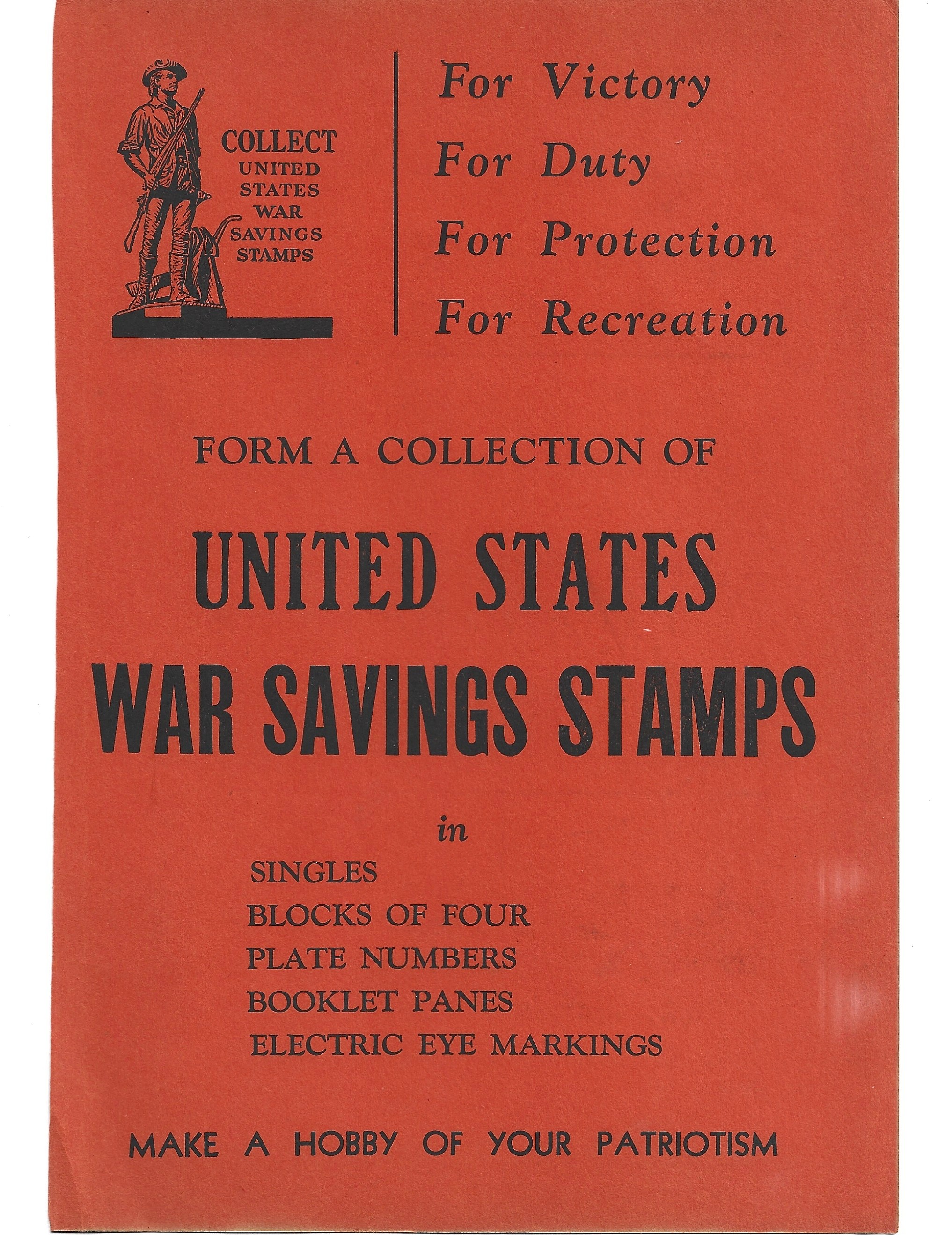 United States War Savings Stamps Ad - Parry's Vintage