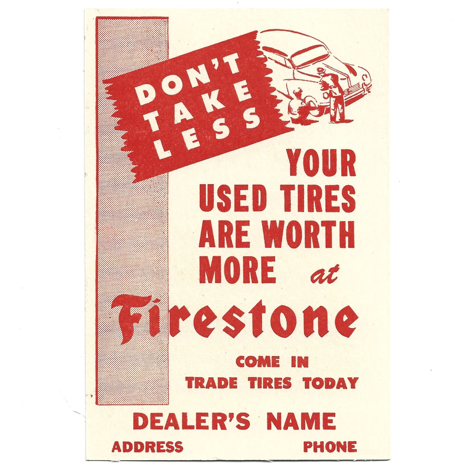 Firestone Dealer Sample Card - Parry's Vintage