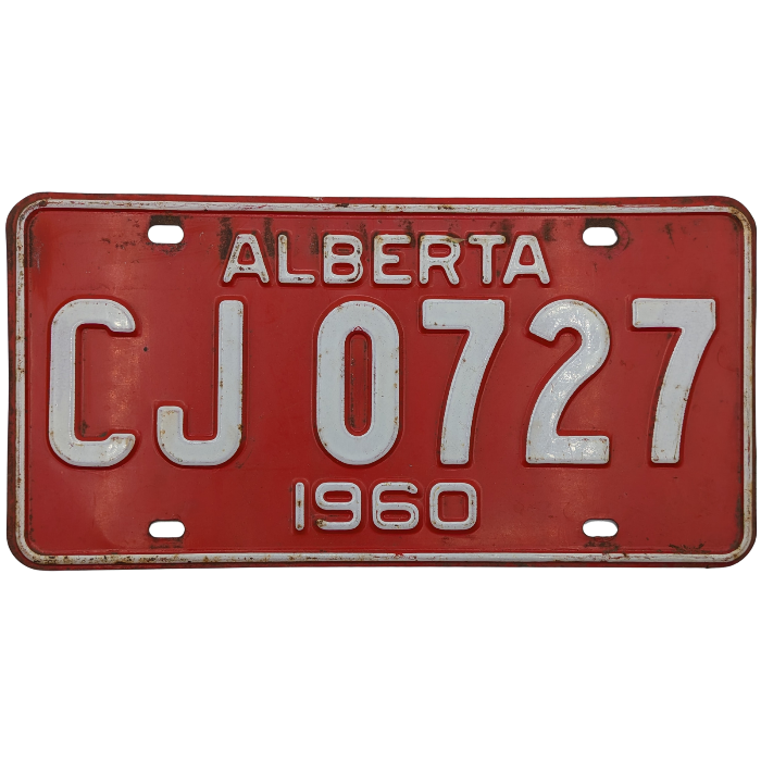 1960 Alberta License Plate - Parry's Vintage