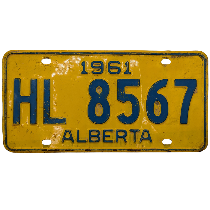1961 Alberta License Plate - Parry's Vintage