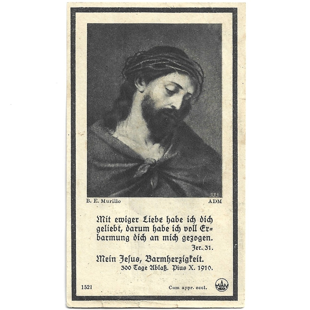 WWII German Death Card - Parry's Vintage