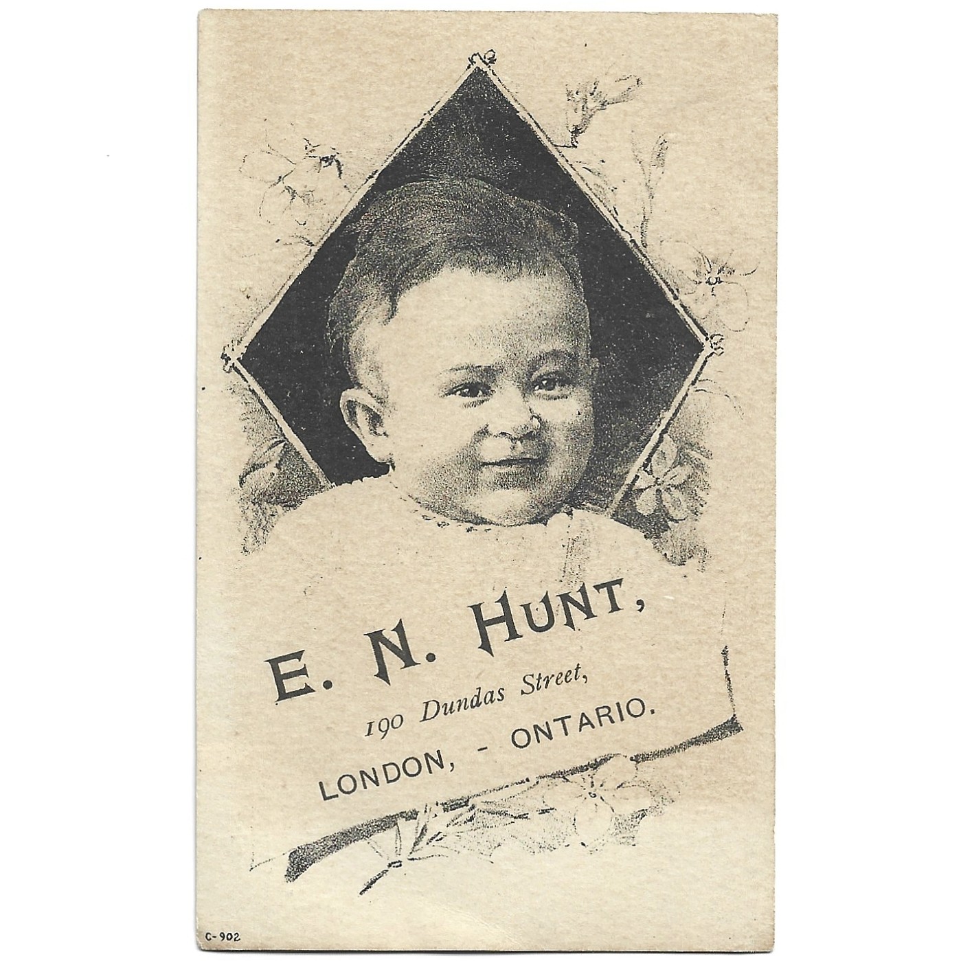 E. N. Hunt Trade Card - London ON - Parry's Vintage