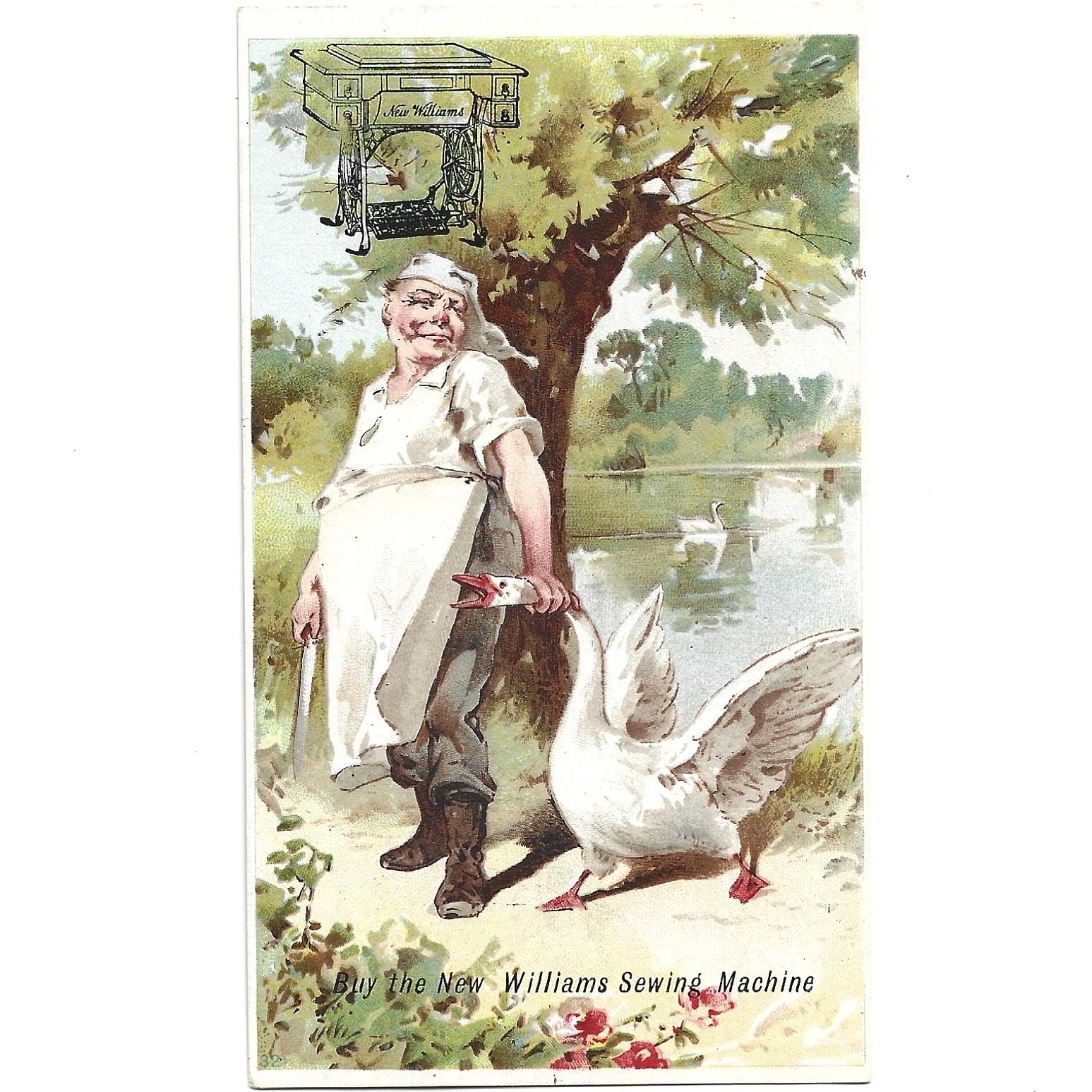 New Williams Sewing Machines Trade Card - Parry's Vintage