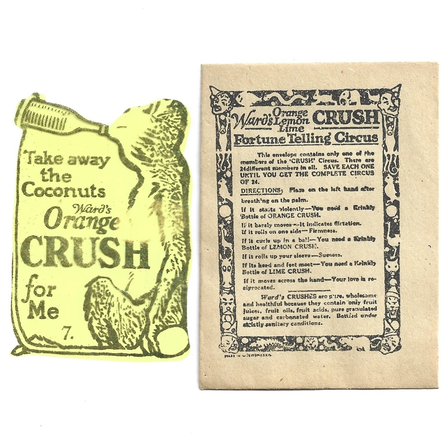 Ward's Crush Fortune Telling Circus - Parry's Vintage
