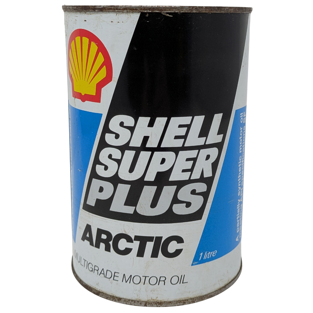 Shell Super Plus Arctic Motor Oil Litre Can - Parry's Vintage