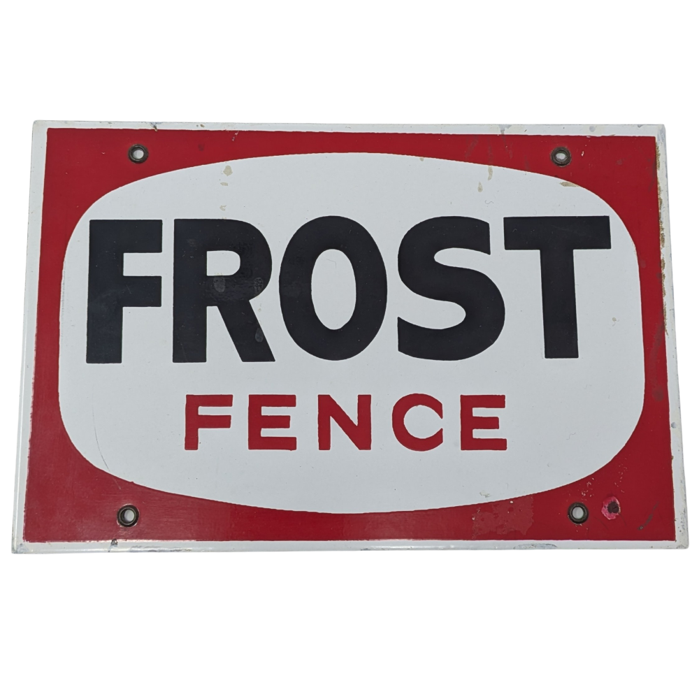 Frost Fence Porcelain Sign - Parry's Vintage