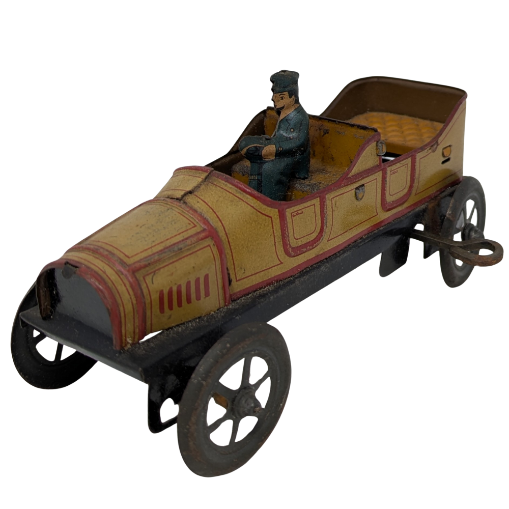 Early German Wind-Up Penny Toy Car - Parry's Vintage