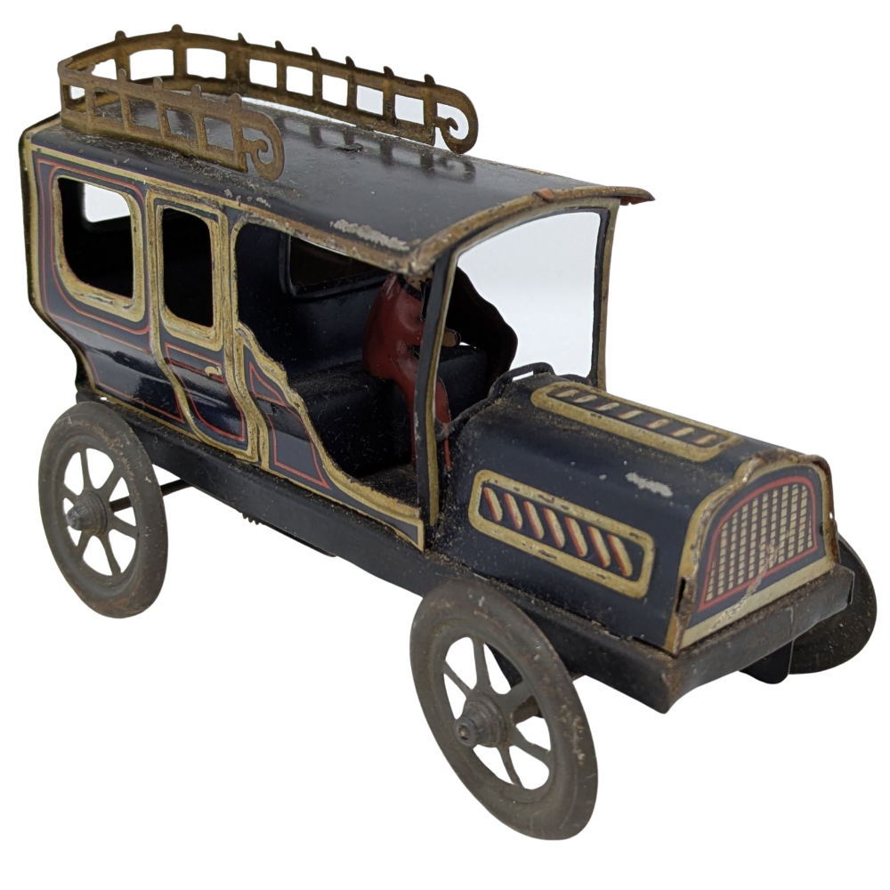 Early German Wind-Up Penny Toy Car - Parry's Vintage