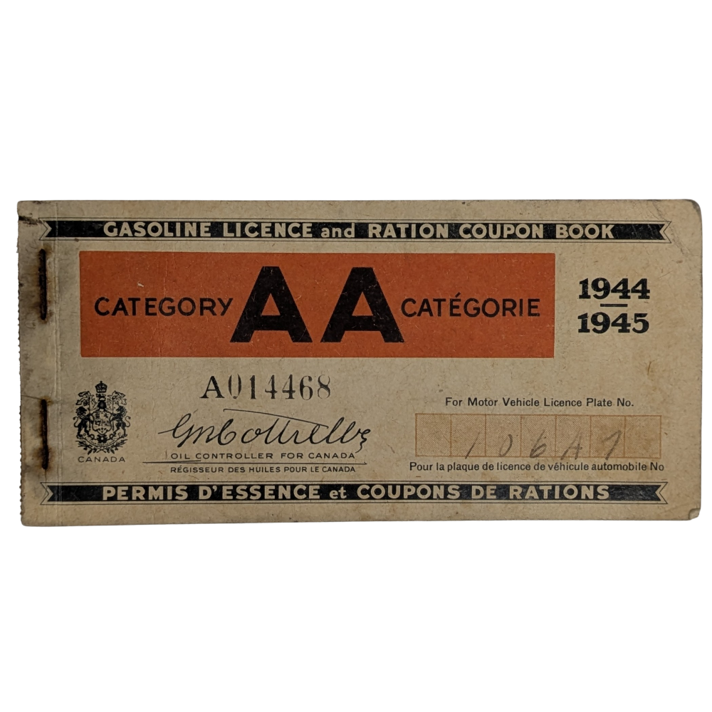 WWII Category AA Gasoline Ration Book - Parry's Vintage