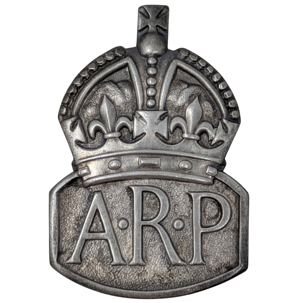 WWII Silver British Homefront ARP Badge - Parry's Vintage