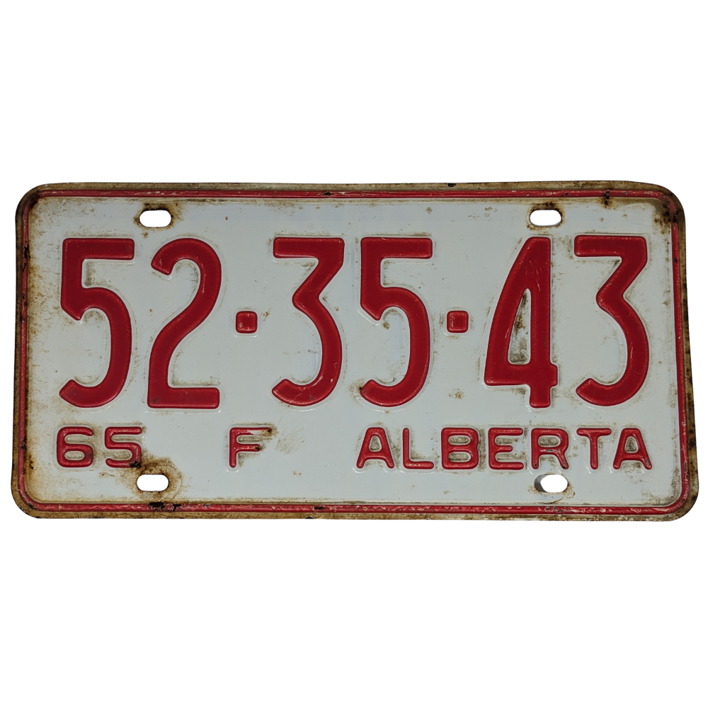 1965 Alberta License Plate - Parry's Vintage