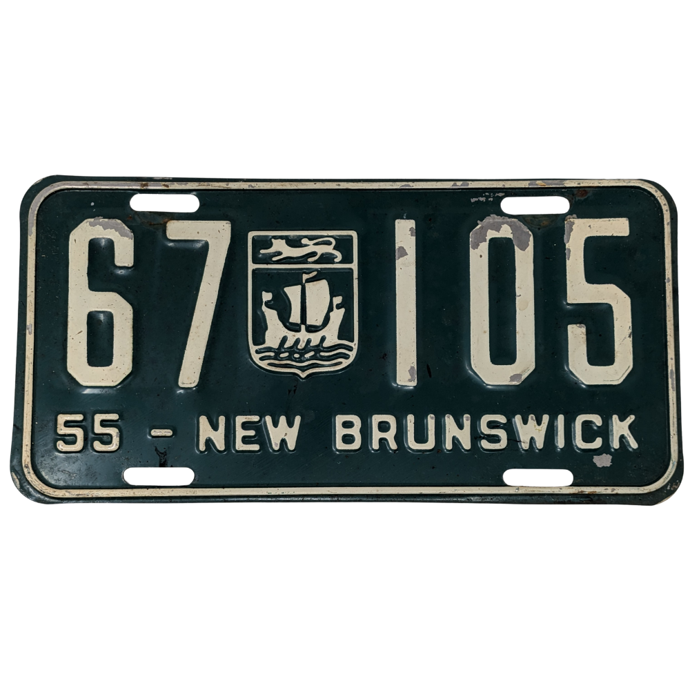 1955 New Brunswick License Plate - Parry's Vintage