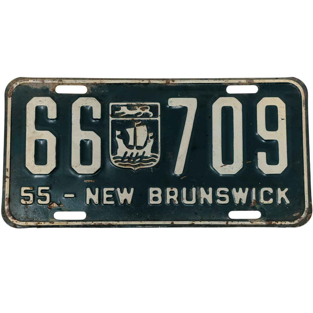 1955 New Brunswick License Plate - Parry's Vintage
