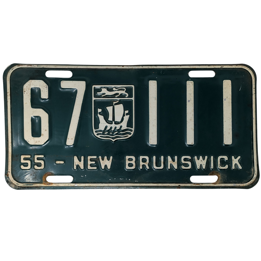 1955 New Brunswick License Plate - Parry's Vintage