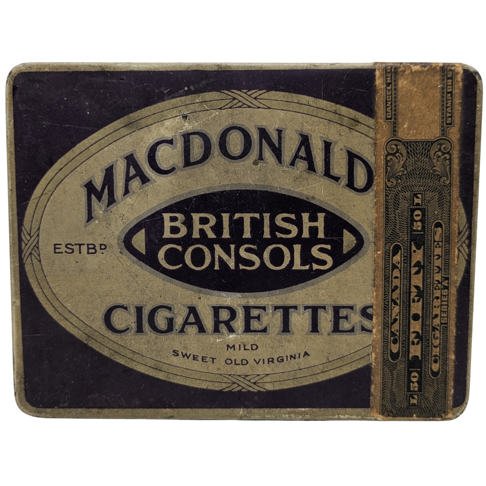 British Consols Cigarettes Tin - Parry's Vintage
