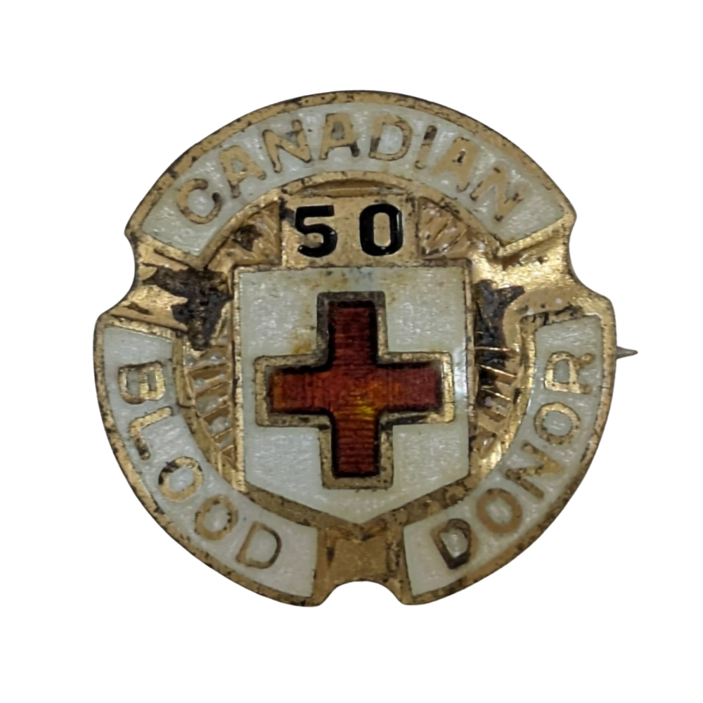 Sterling Canadian Red Cross Blood Donor Pin - Parry's Vintage