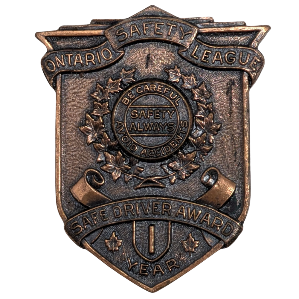 Ontario Safety League Safe Driving Award - Parry's Vintage