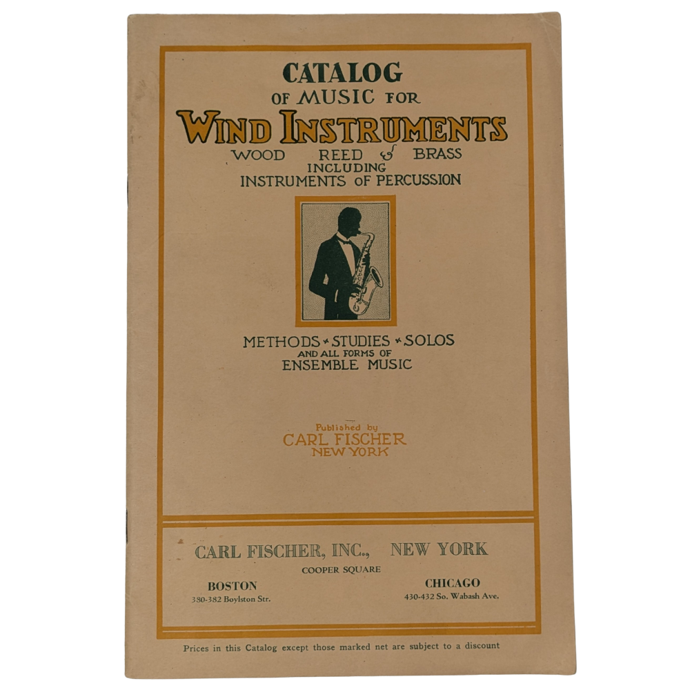 Carl Fischer Inc. Catalog of Music for Wind Instruments - Parry's Vintage