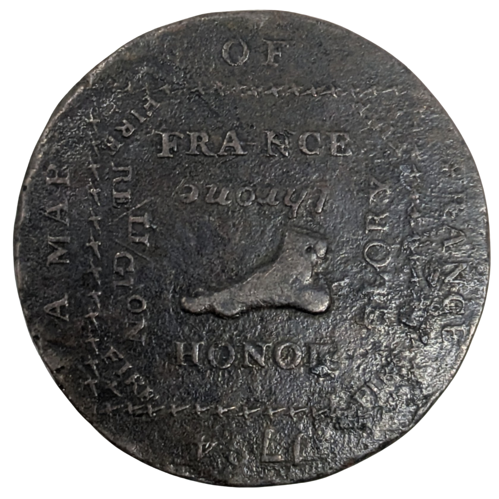 1794 Great Britain Halfpenny Map of France Conder Token - Parry's Vintage