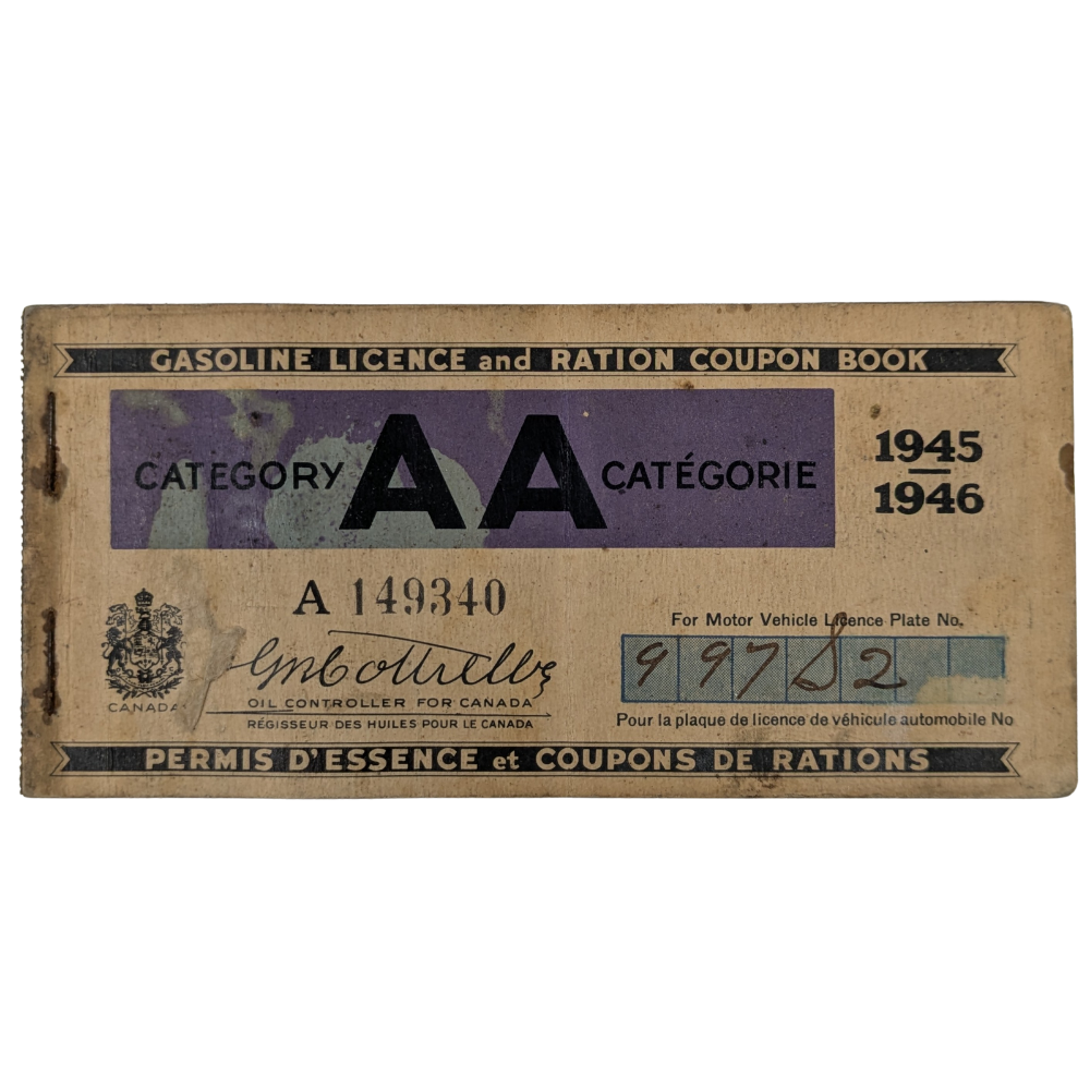 WWII AA Gasoline Ration Book - Parry's Vintage