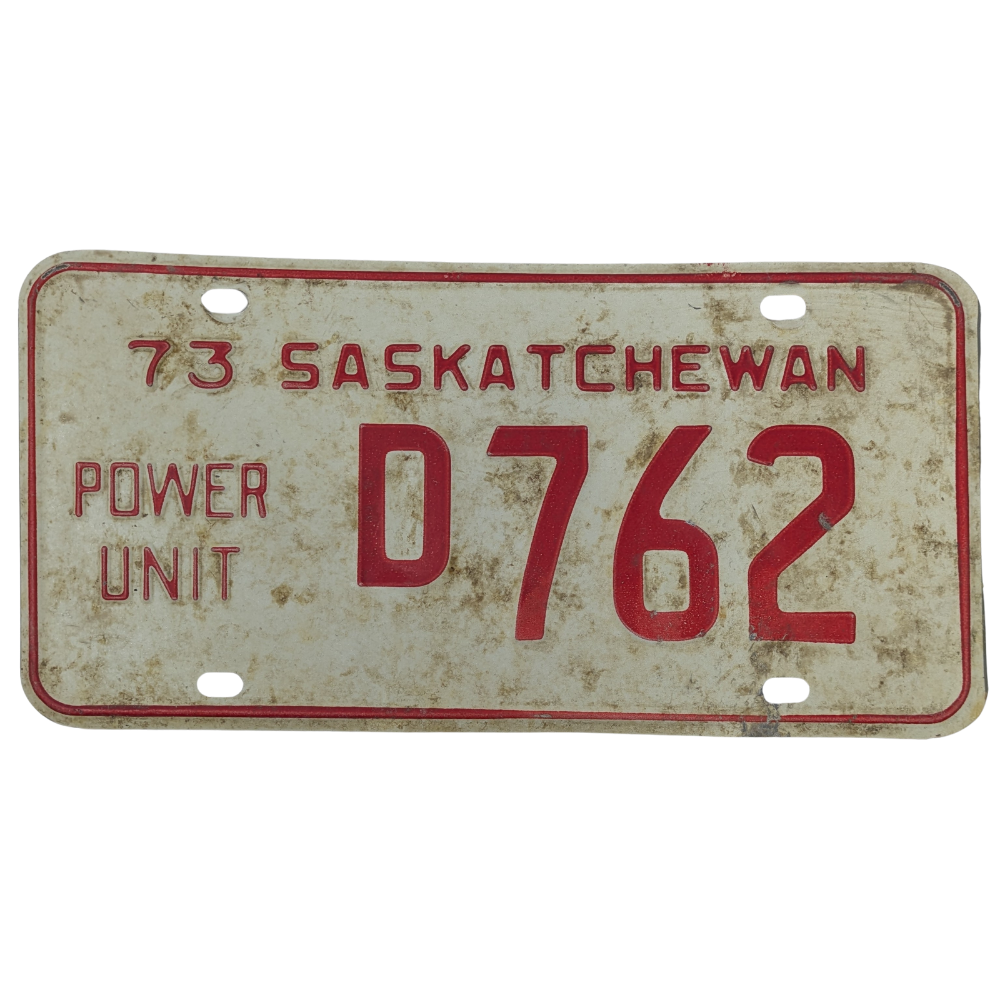 1973 Saskatchewan Power Unit License Plate - Parry's Vintage
