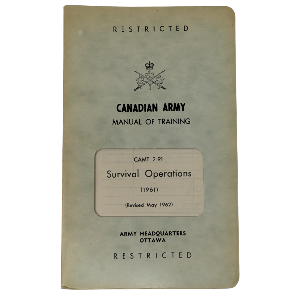 1963 Canadian Army Survival Operations Training Manual - Parry's Vintage